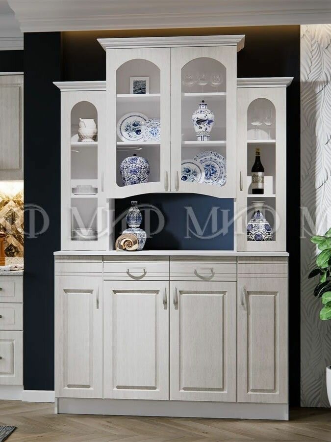 Буфет 4-х створчатый Констанция сандал/белый миф