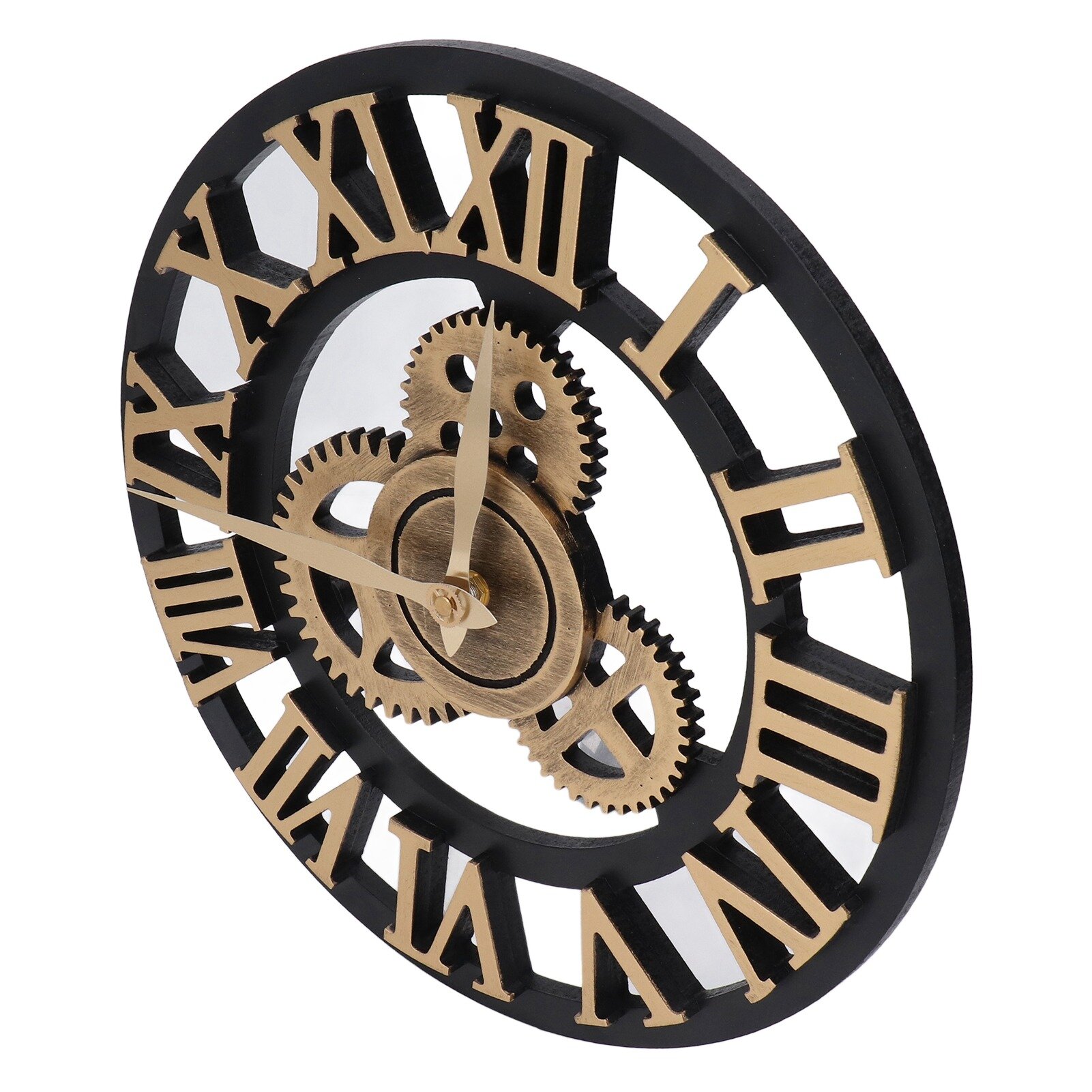 Большие 3D ретро настенные часы 34 см старинные деревянные шестерни настенные часы цифры индустриальный стиль часы для украшения гостиной дома золото