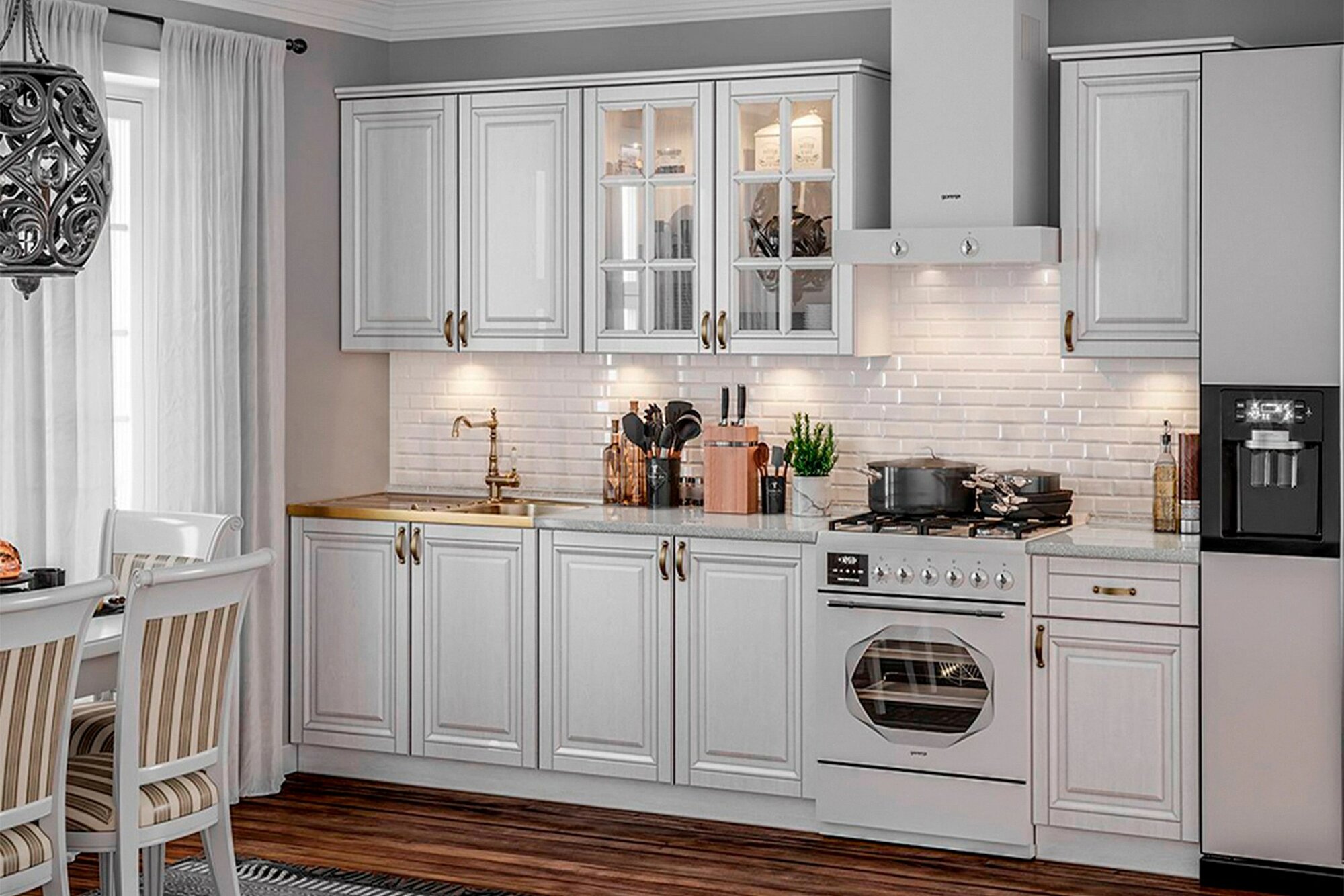 Кухонный гарнитур Престиж 2м МДФ со столешницей