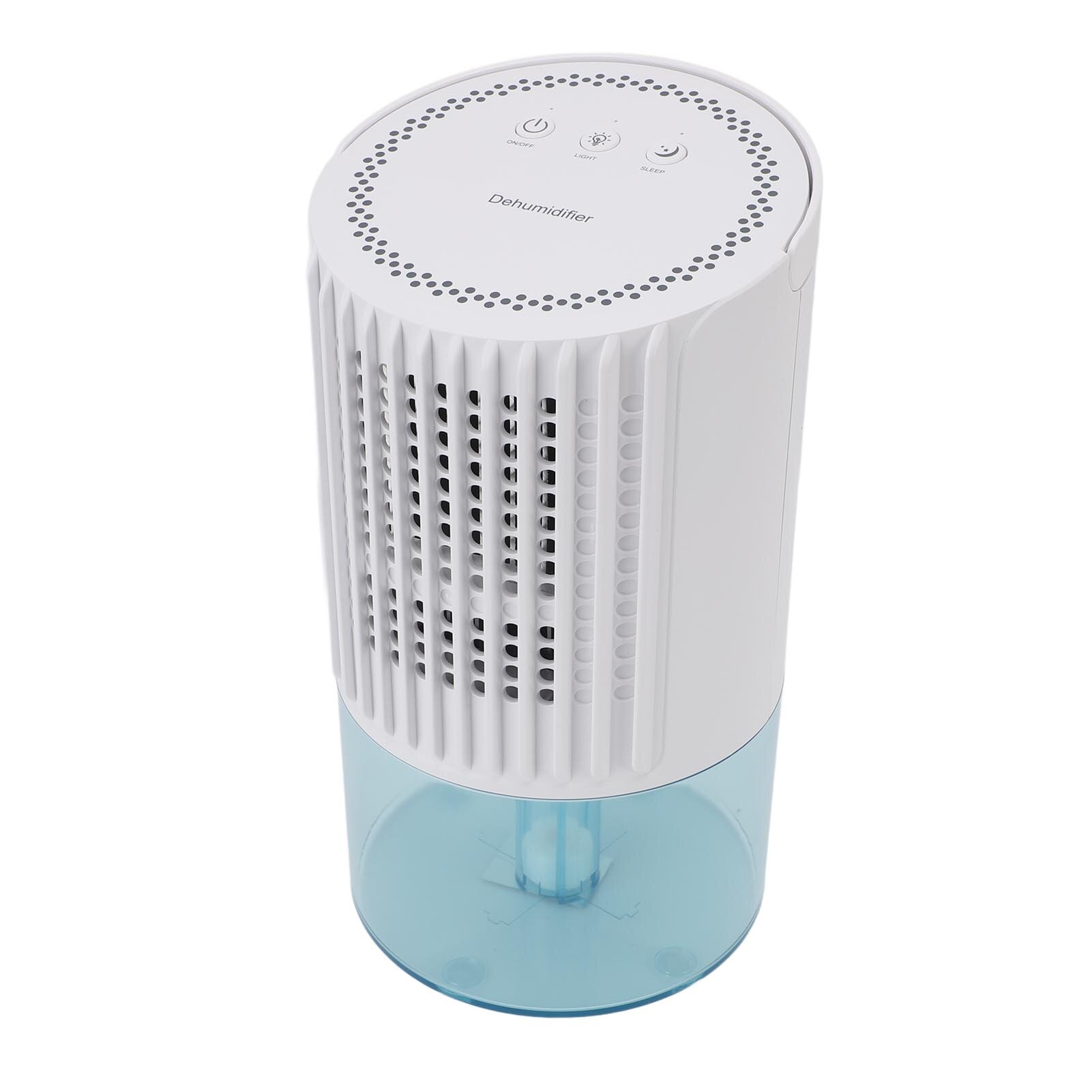 Осушитель воздуха для дома, 1 л, резервуар для воды, тихий осушитель воздуха для комнаты, спальни, автофургона, автоматическое отключение, 7 цветов, точное определение света, белый цвет, вилка европейского стандарта