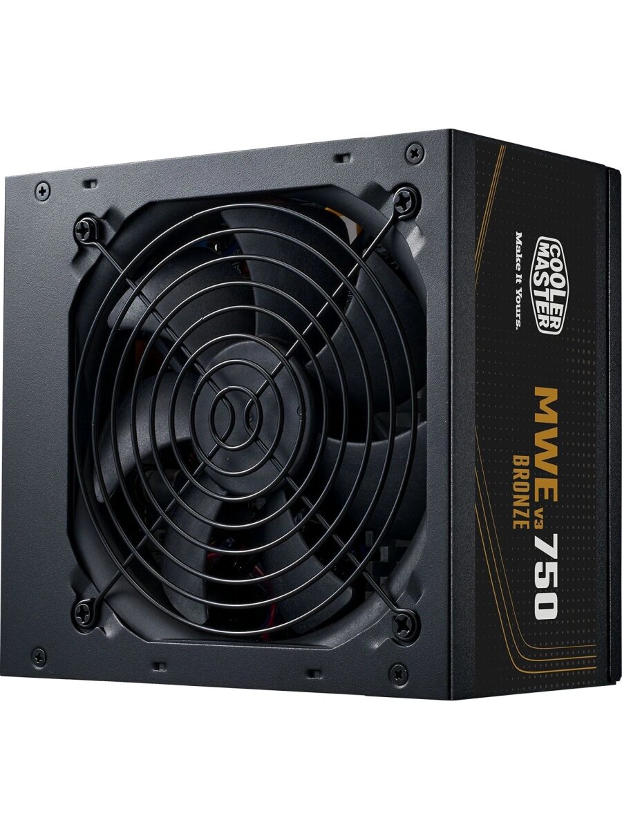 Блок питания Cooler Master ATX 750W MWE Bronze V3 Gen.5 80+ bronze 24pin APFC 120mm fan 6xSATA RTL