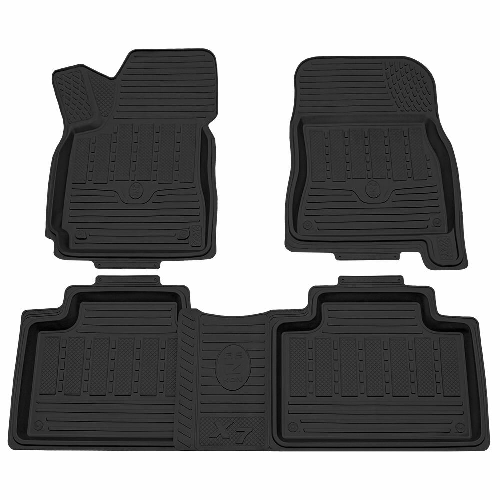 Коврик салонный резиновый (черный) для Geely Emgrand X7 (13-18) (Борт 4см)