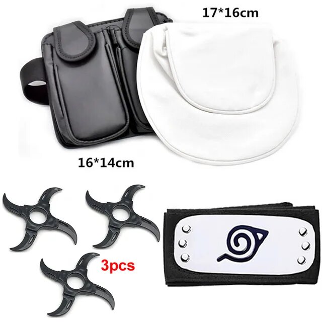 6 шт./компл. аниме косплей Наруто аксессуары оружие ниндзя сумка кунаи повязки на голову сюрикен реквизит Акацуки Какаши фигурка игрушка подарок,