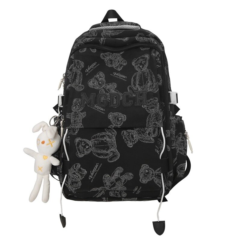 Рюкзак Bear Backpack, для школьников, черный, большой