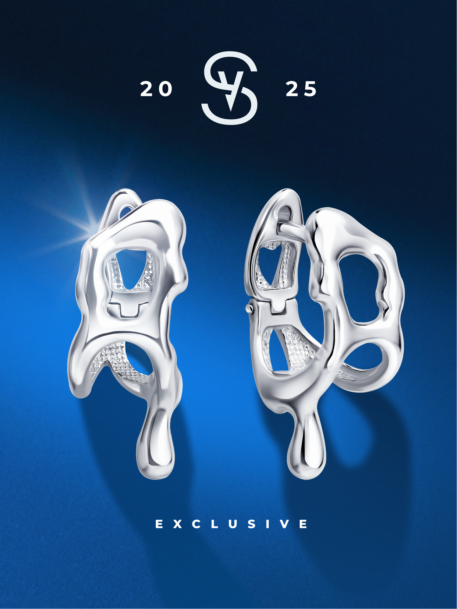 Серьги, серебро, 925 проба, родирование