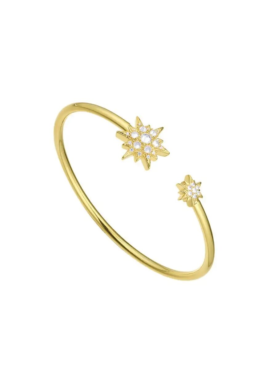 Браслет, серебро, 925 проба, фианит