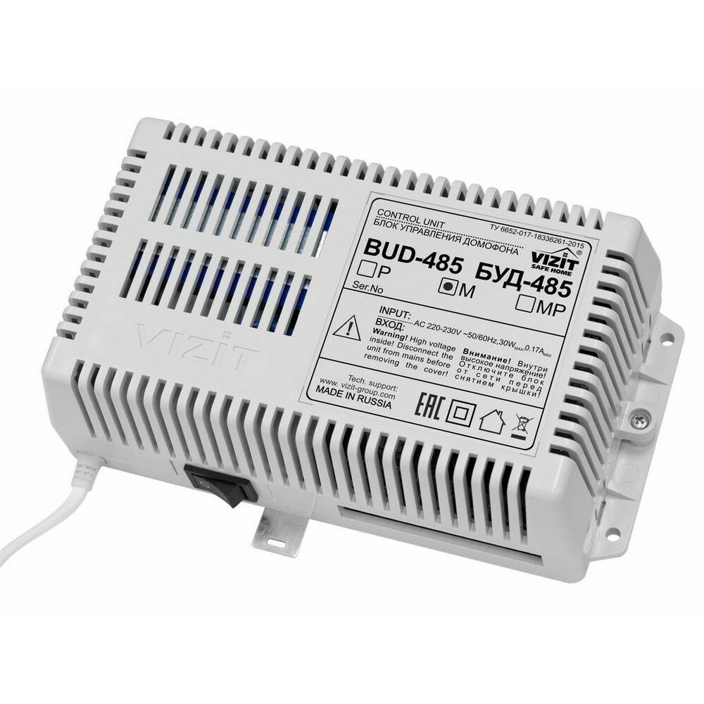 БУД-485М VIZIT Блок управления и питания домофона серии 300 и 400