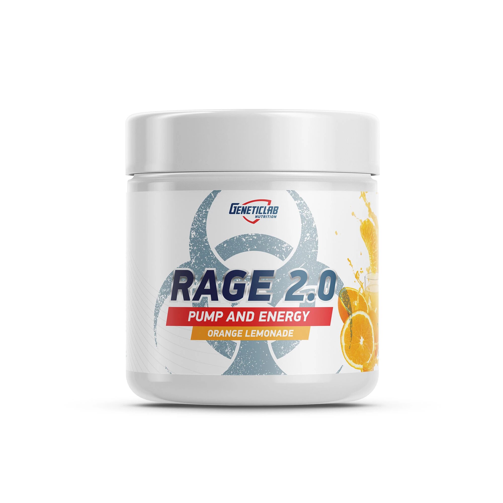 GeneticLab Nutrition Rage 2.0 240 г Апельсин, порошок, предтренировочный комплекс