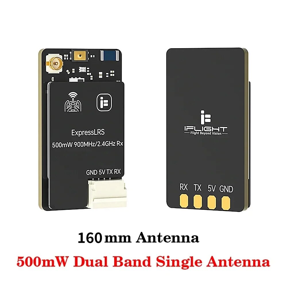 IFlight ELRS двухдиапазонный приемник для RC FPV Drone 500mW 160mm Antenna