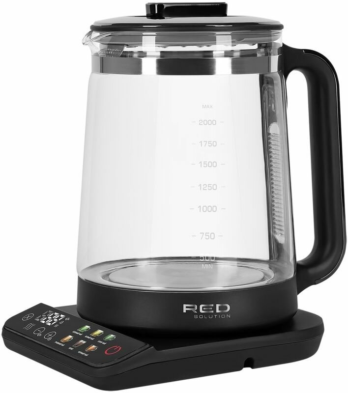 Чайник RED SOLUTION "KG1330D", с сенсорным управлением, нержавеющая сталь/стекло