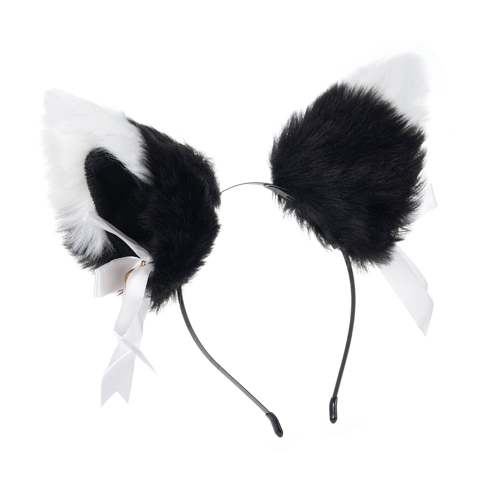 Плюшевая заколка с лисьими ушками