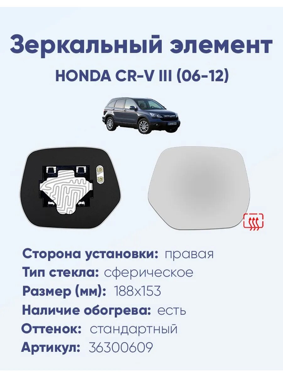 Зеркало HONDA CR-V III (06-12) 36300609