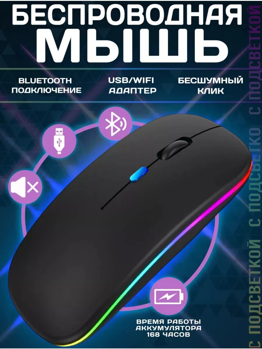 Мышка беспроводная Bluetooth для компьютера
