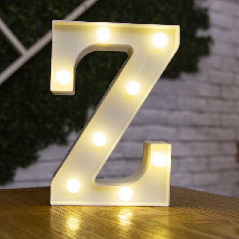 Modern led light emitting alphanumeric love sign for indoor and store decoration, z
