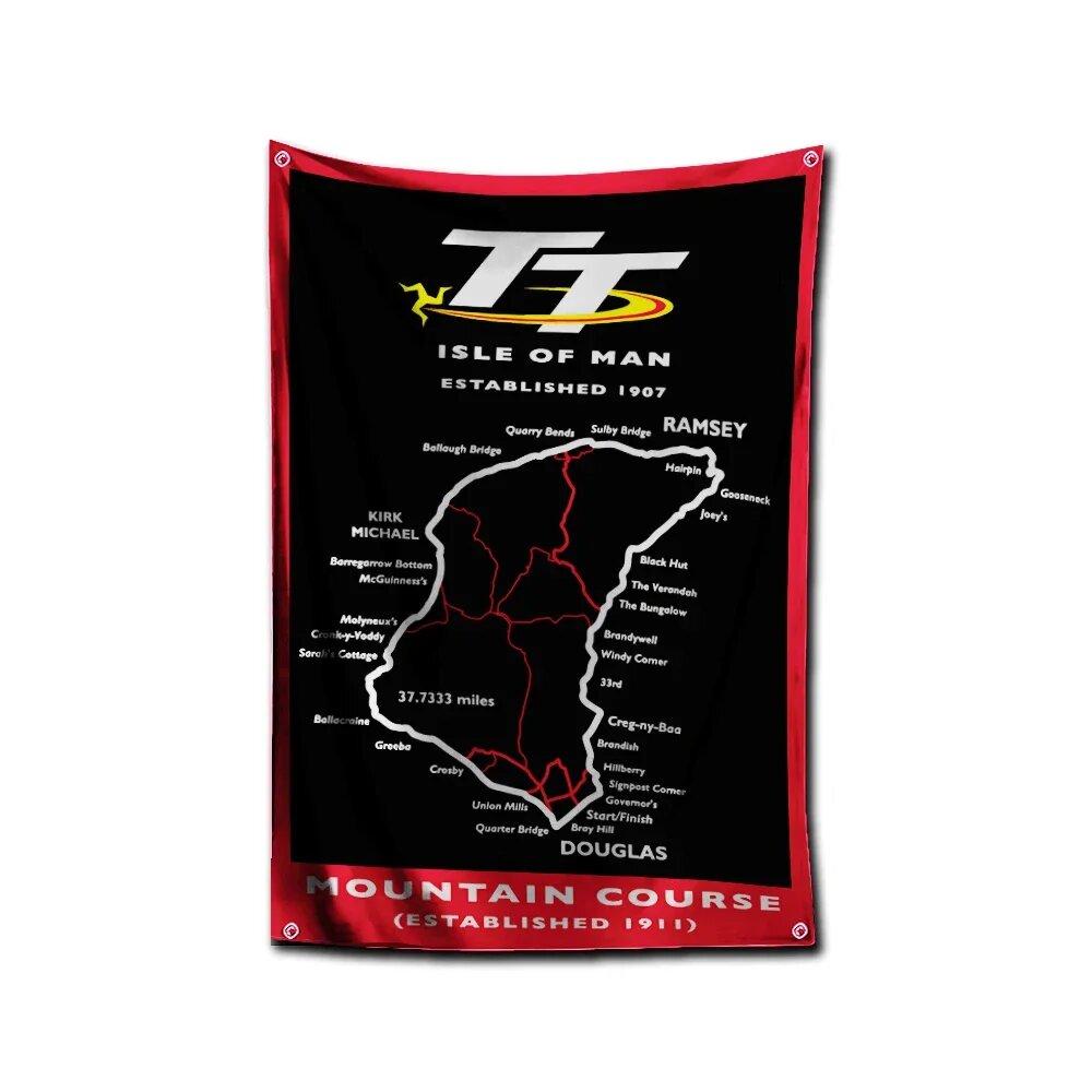 Флаг острова человек TT полиэстер 60x90 см 90x150cm, tnb-250319001352