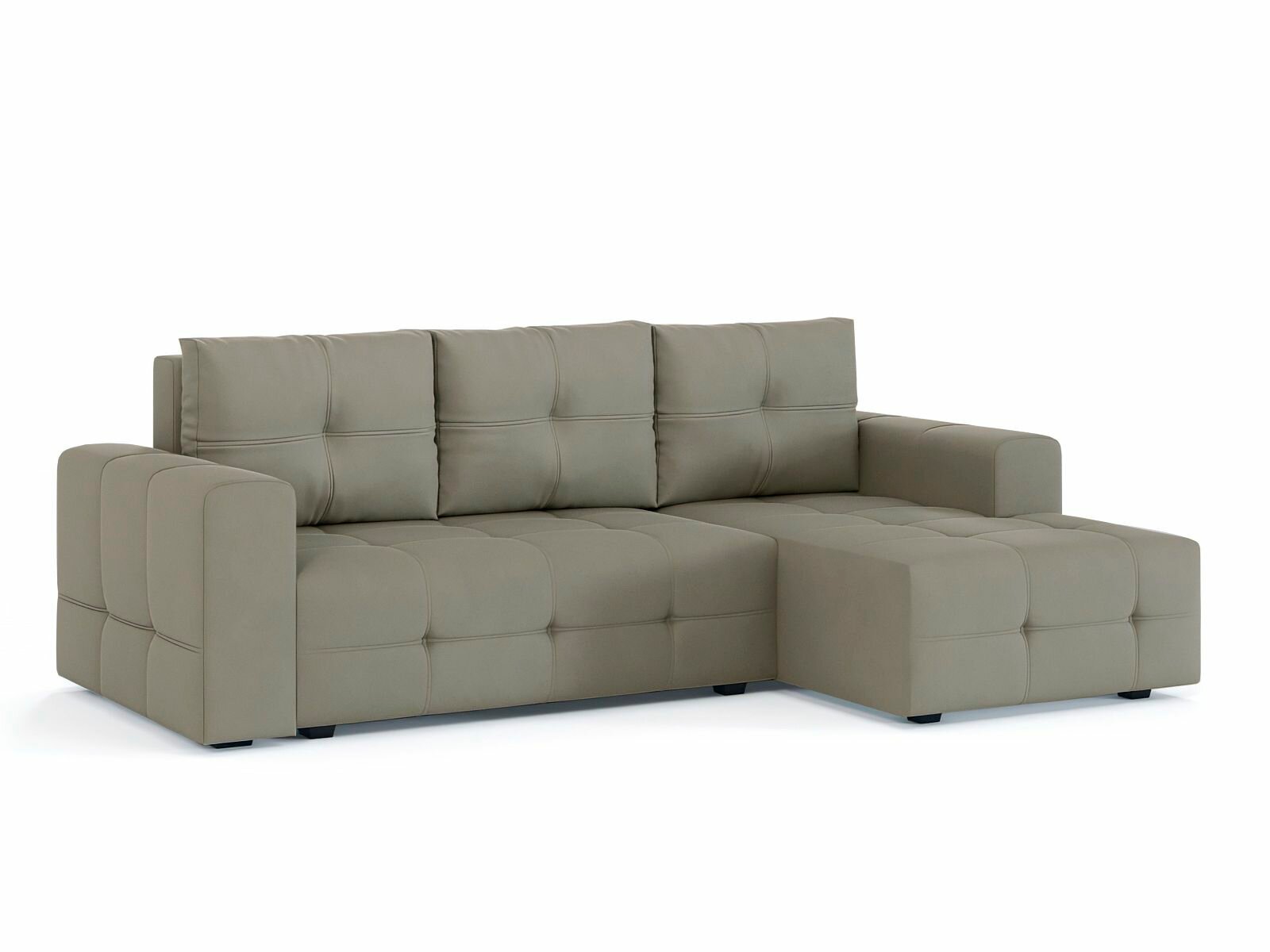 Угловой диван Прадо, еврокнижка, угол левый/правый, велюр Зара Лайт 04