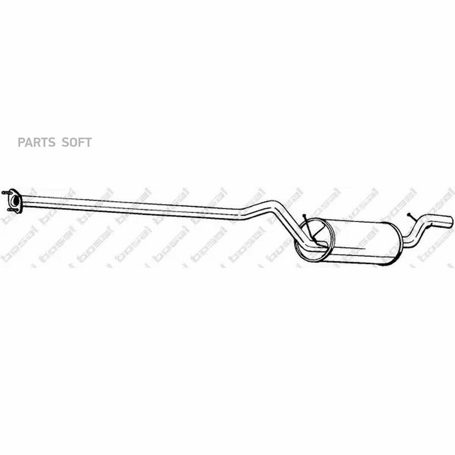 Глушитель FORD Focus (04-) задняя часть BOSAL от официального дистрибьютора, BOSAL, артикул 286605
