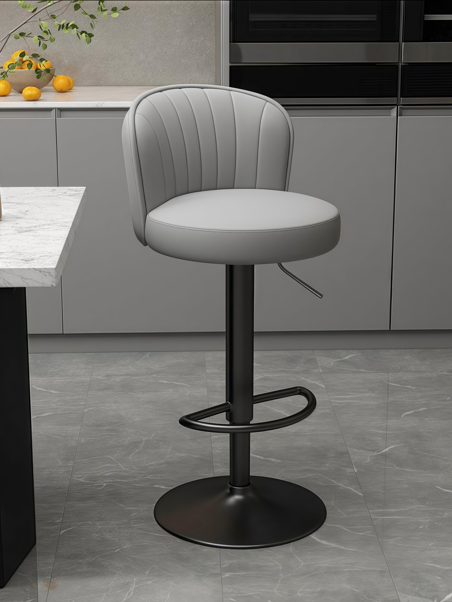 Барный стул Loft, искусственная кожа, металл, максимальная нагрузка 400 кг