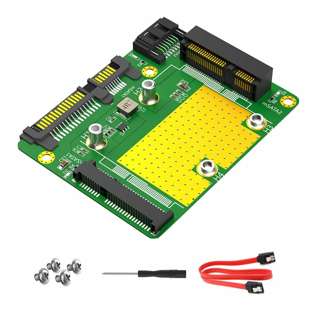 Эффективная передача данных Несколько SSD-накопителей mSATA на карту SATA3, Две карты-конвертеры mSATA-SATA3-адаптеров