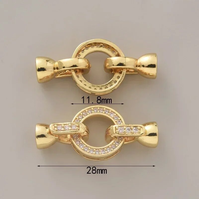18-каратное позолоченное циркониевое соединение для ожерелья, браслета, застежки из бисера, DIY жемчужные ювелирные аксессуары, оптовая продажа