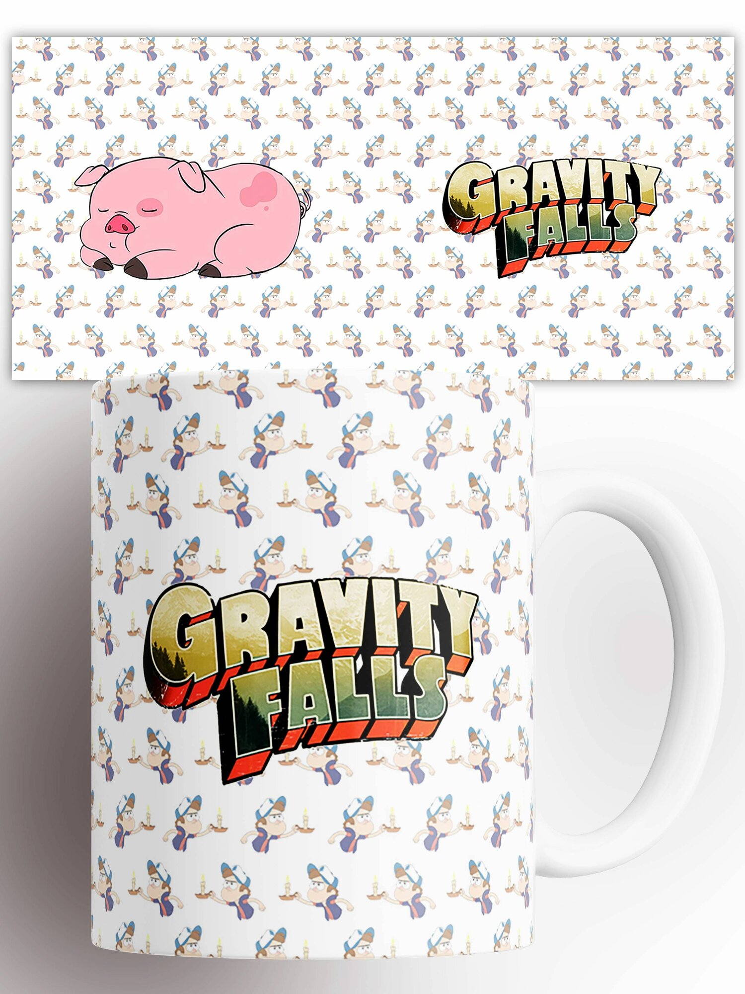 Кружка Гравити Фолз хрюшка Мейбл Пухля