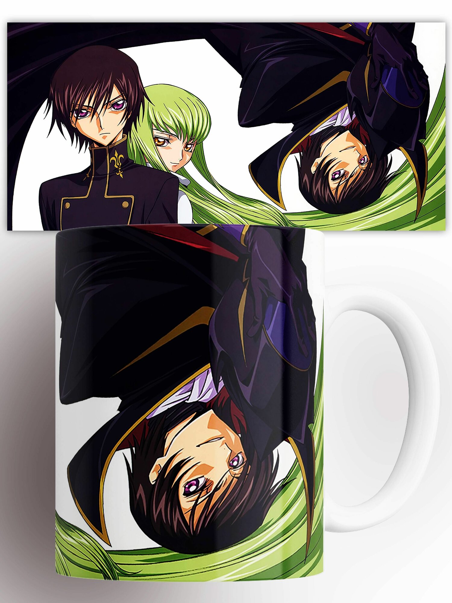 Кружка Код Гиас Code Geass аниме , на подарок с принтом 330 мл