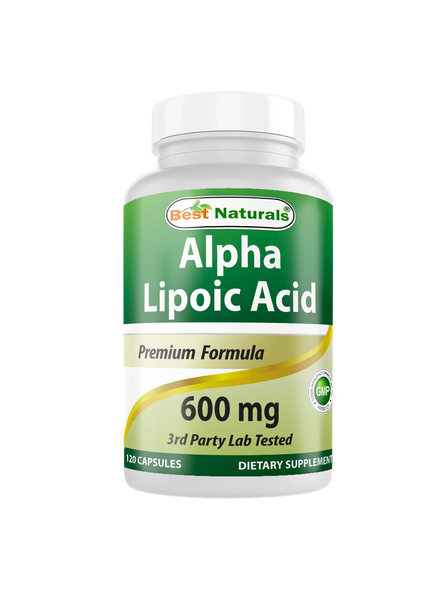 Best Naturals, Альфа-липоевая кислота, 600 мг, 120 капсул
