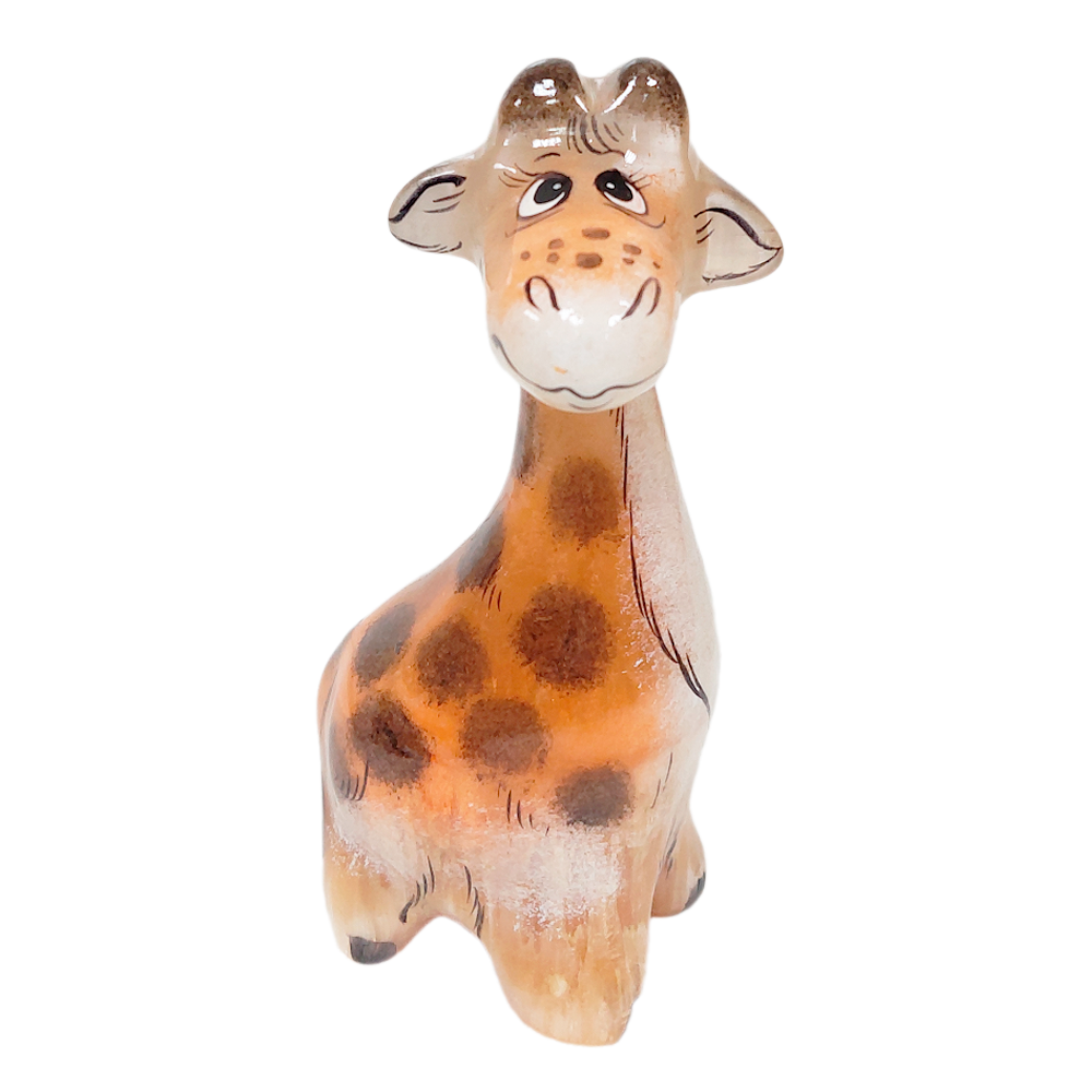 Фигурка из камня селенита "Жираф Марти"