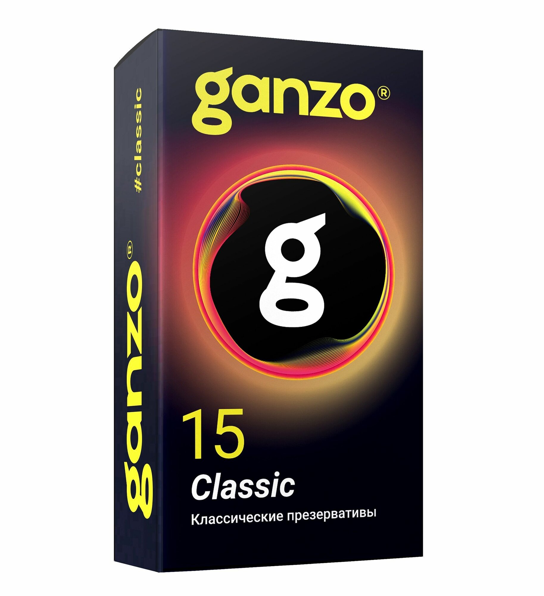 Классические презервативы Ganzo с обильной смазкой 15 шт, безопасные и надежные