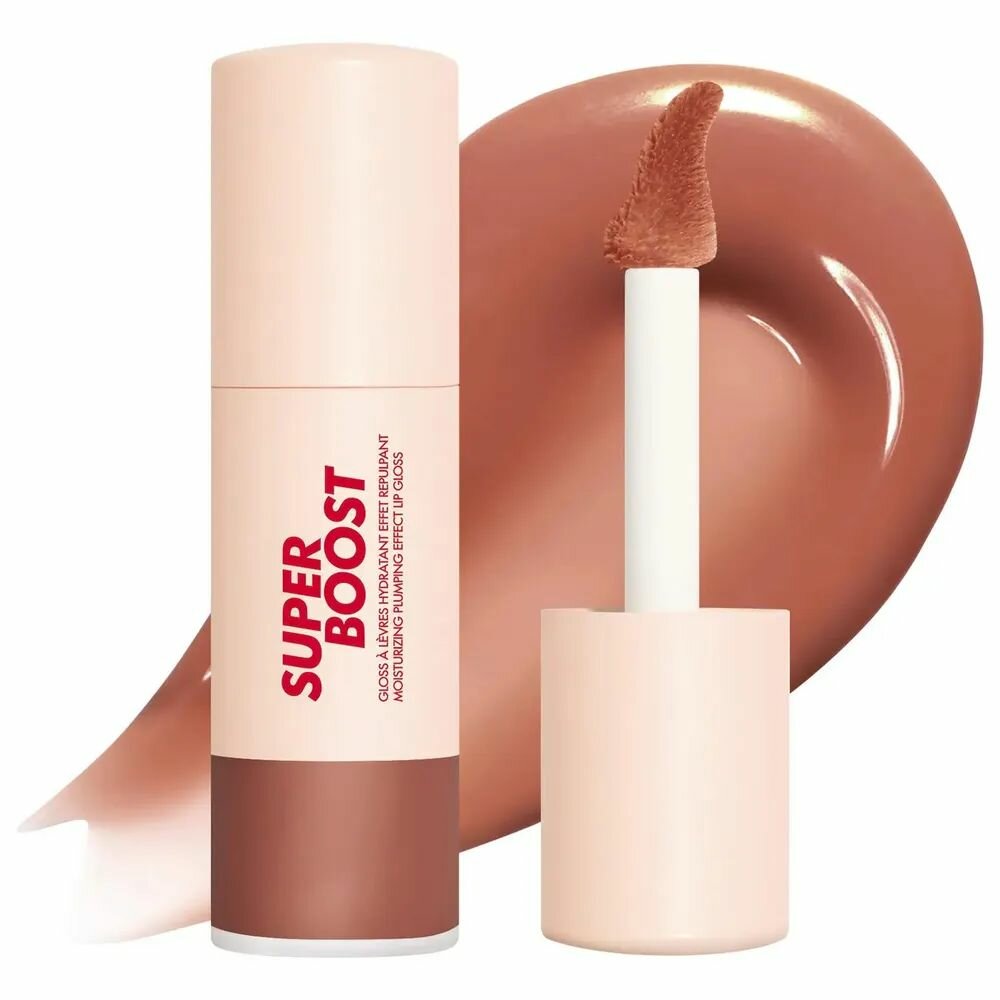 Увлажняющий блеск для губ MAKE UP FOR EVER Super Boost moisturizing plumping & Lip Gloss-05 ANYWHERE CAFFEINE 9ml