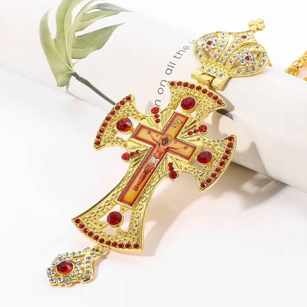 Православный крест, синяя эмаль