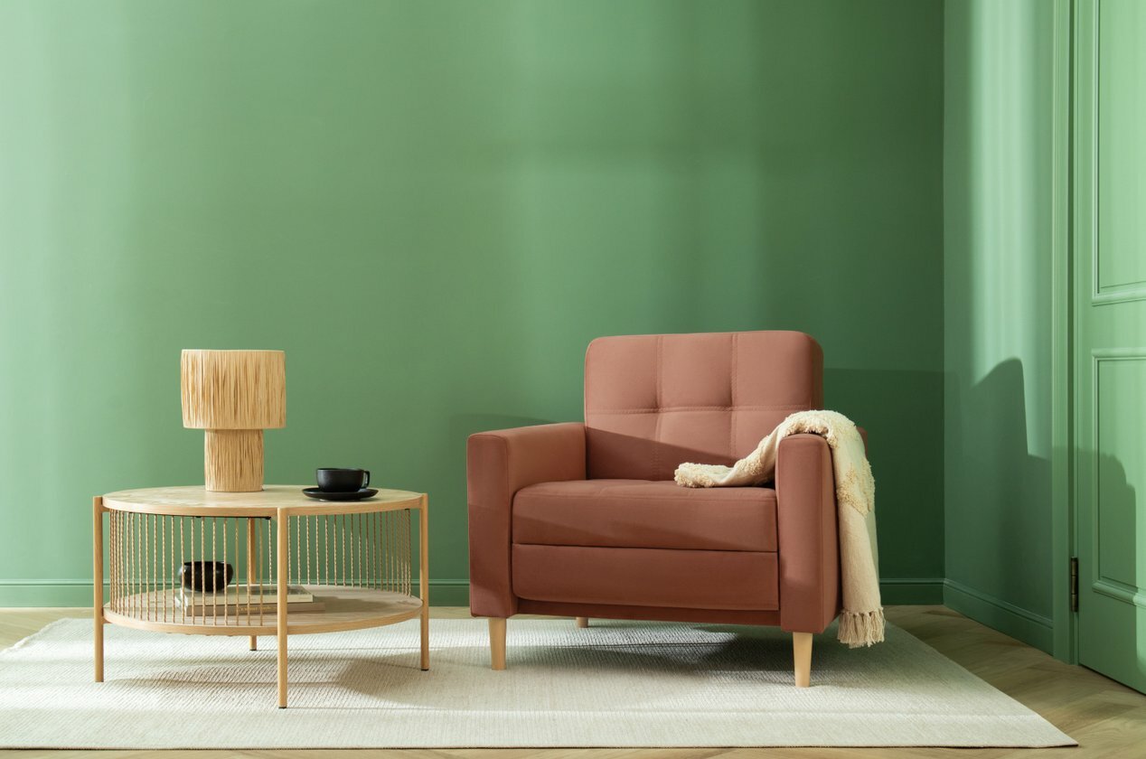 Кресло-кровать Divan.ru Нумо Мини Velvet Terra, скандинавский стиль