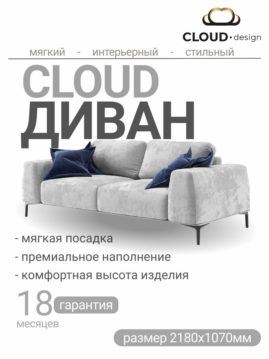 Прямой диван CLOUD двухсекционный
