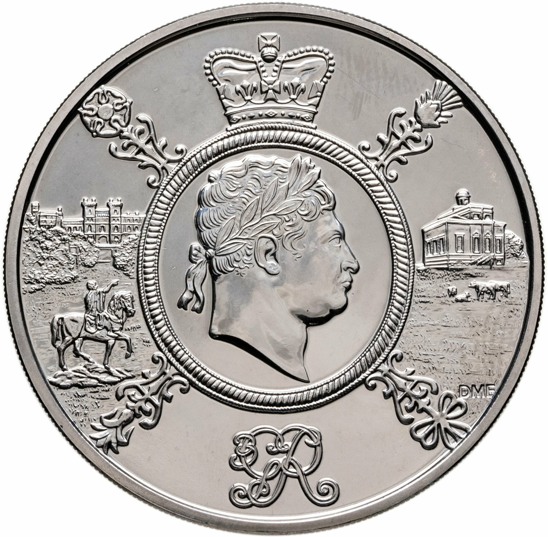 Великобритания 5 фунтов 2020 "200 лет со дня смерти Короля Георга III", Мельхиор медь-никель, в сохранности BUNC