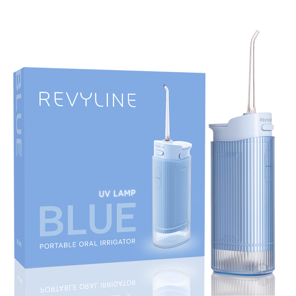 Ирригатор Revyline RL840, портативный, 4 режима, питание от аккумулятора, голубой