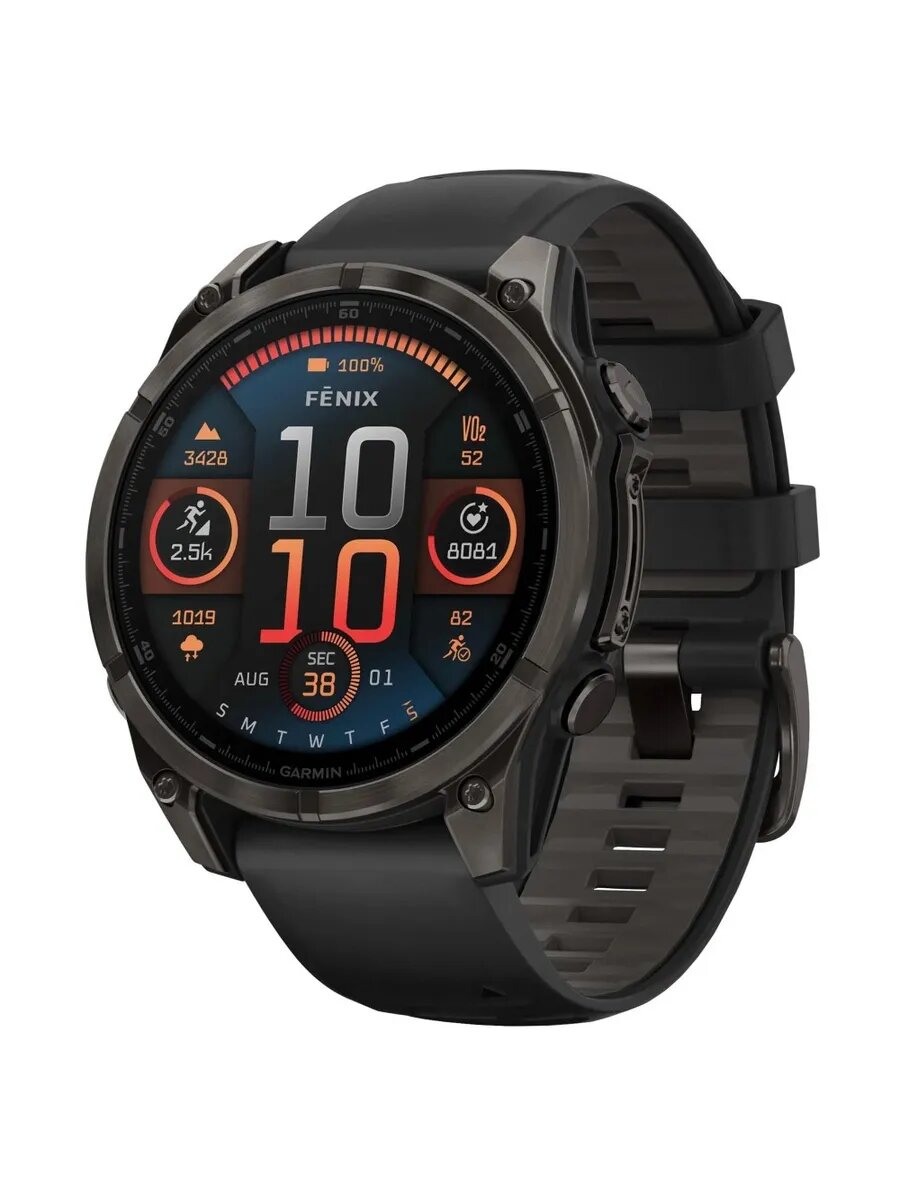 Умные часы Fenix 8 47mm Sapphire Carbon Gray 010-02904-21, 1.4