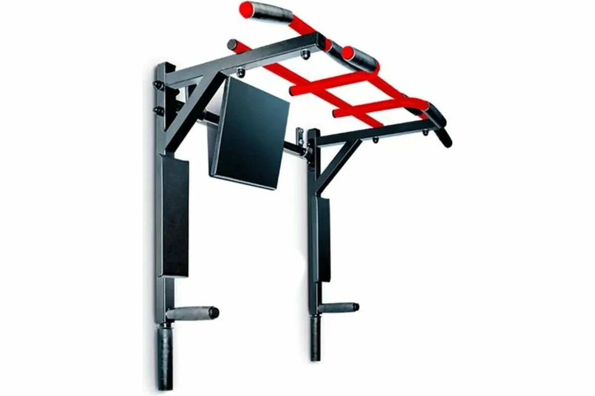 Разборный турник-брусья Absolute Champion Aktiv 3 в 1 центрл спорт черно-красный