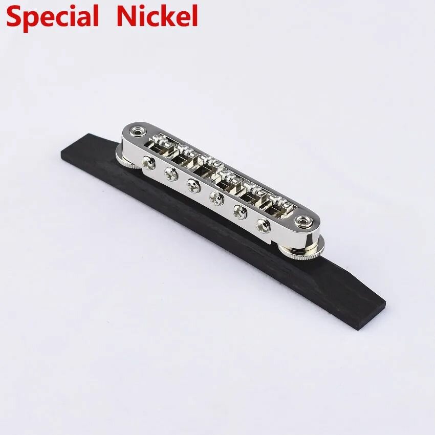 Роликовый бридж Tune-O-Matic для джазовой гитары LP SG Archtop с основанием из черного дерева