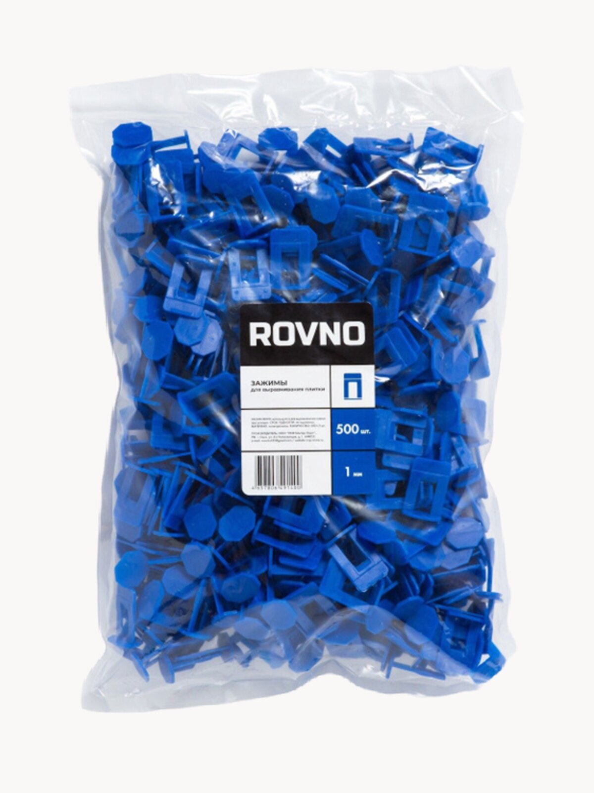 Зажим для выравнивания плитки СВП ROVNO, ширина шва 1 мм, 500шт, полипропиленовый