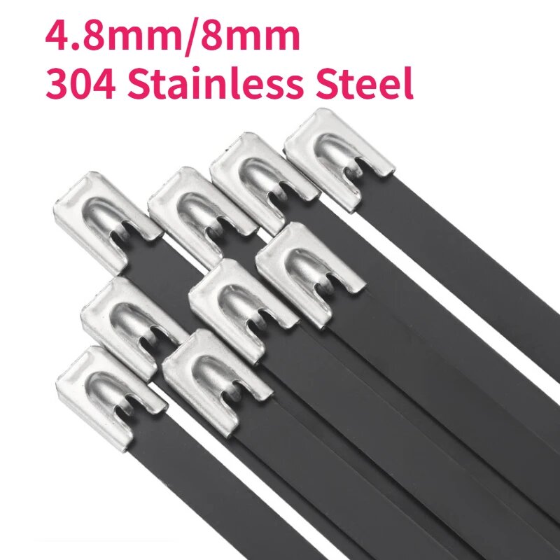Металлические кабельные стяжки из нержавеющей стали 304 300mm, 8mm -10pcs