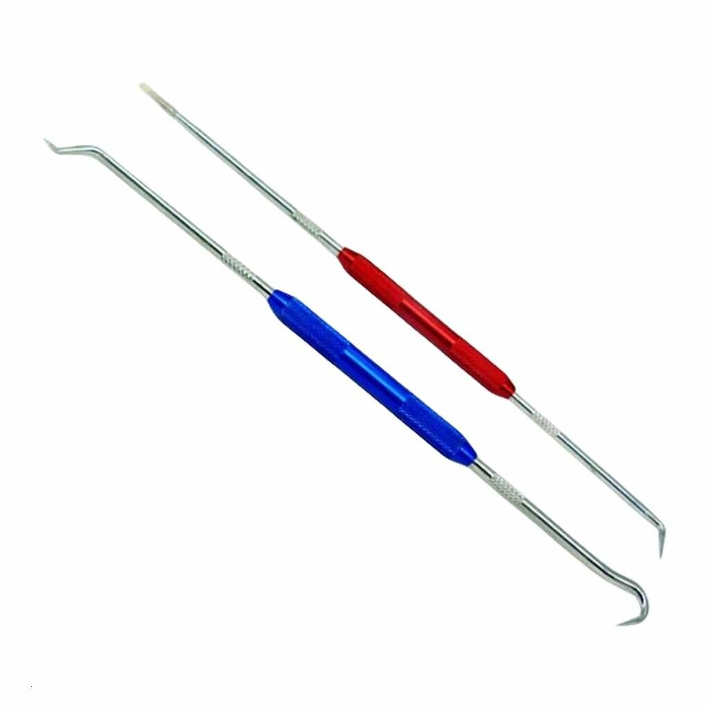 Набор металлических крючков для снятия уплотнительных колец, - Двухцветный серебряный крючок