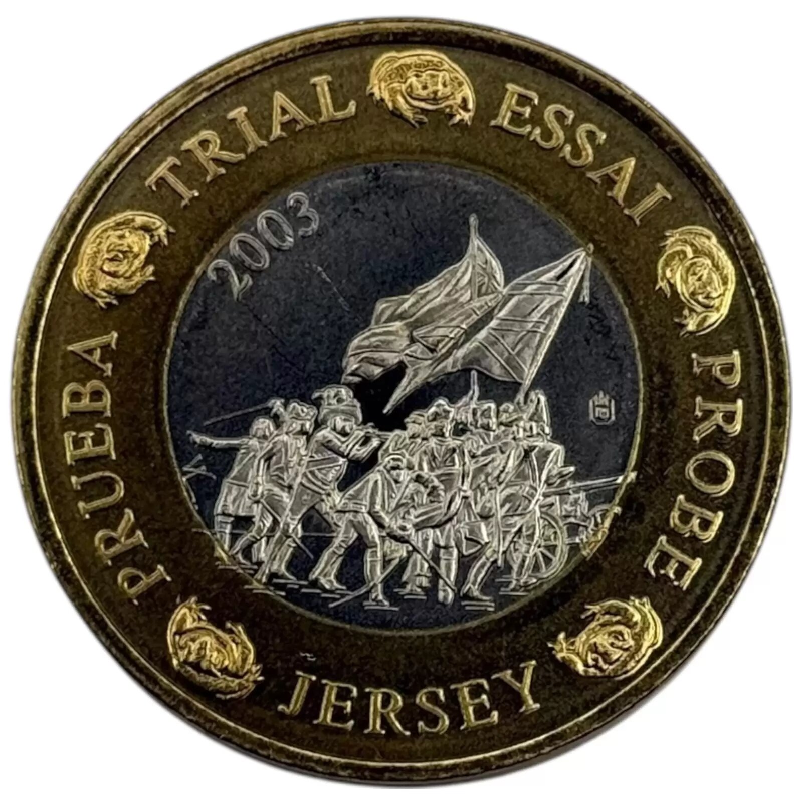 Джерси 1 евро 2003 г. Specimen (Проба)