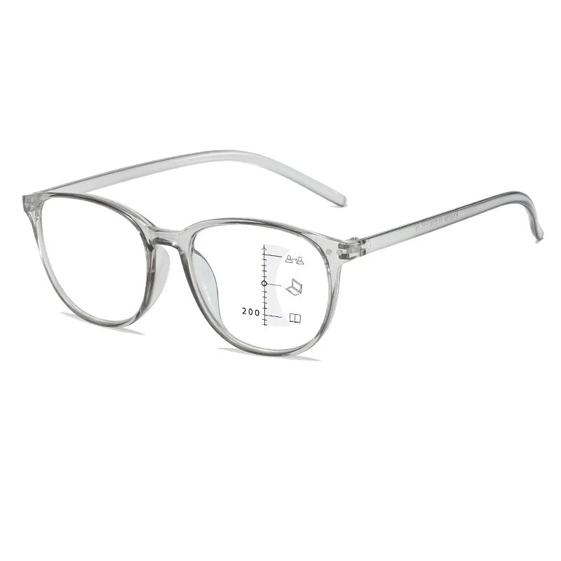 KLASSNUM прогрессивные мультифокальные очки с защитой от синего света Grey, +300