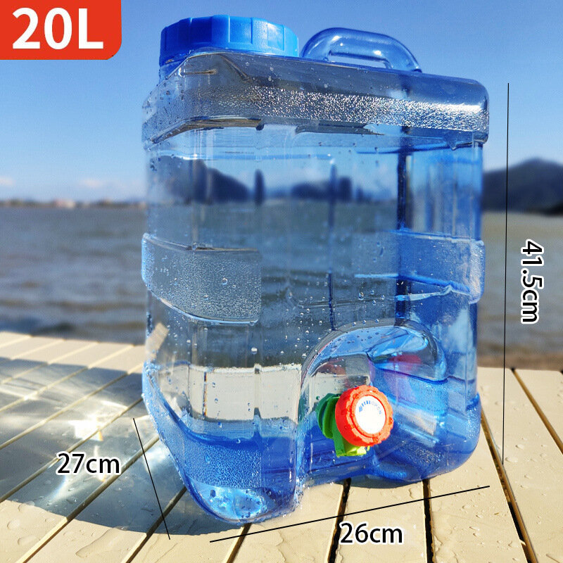 Канистра, для воды, 20л, пластик, с ручкой, герметичная, синяя