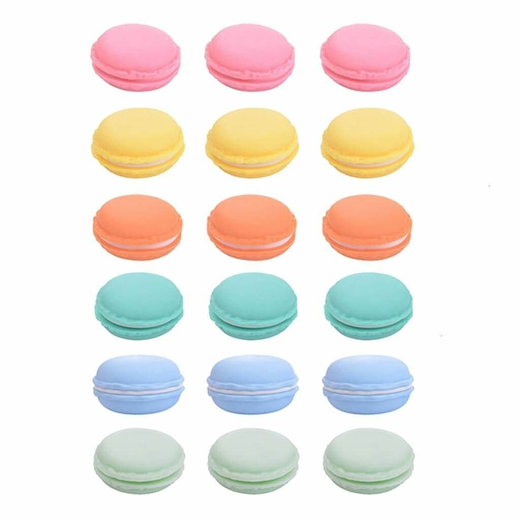 В упаковке 18 стильных контейнеров для Макарон, Пластиковая коробка для ювелирных изделий и косметики