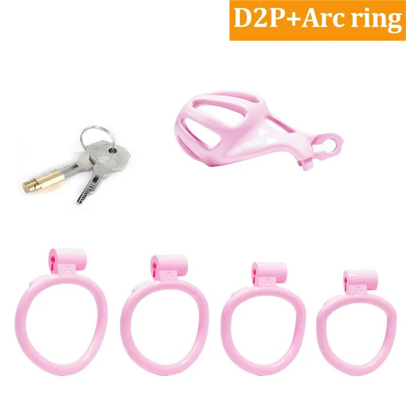 Клетка целомудрия D2P+Arc ring, розовый, 4 кольца