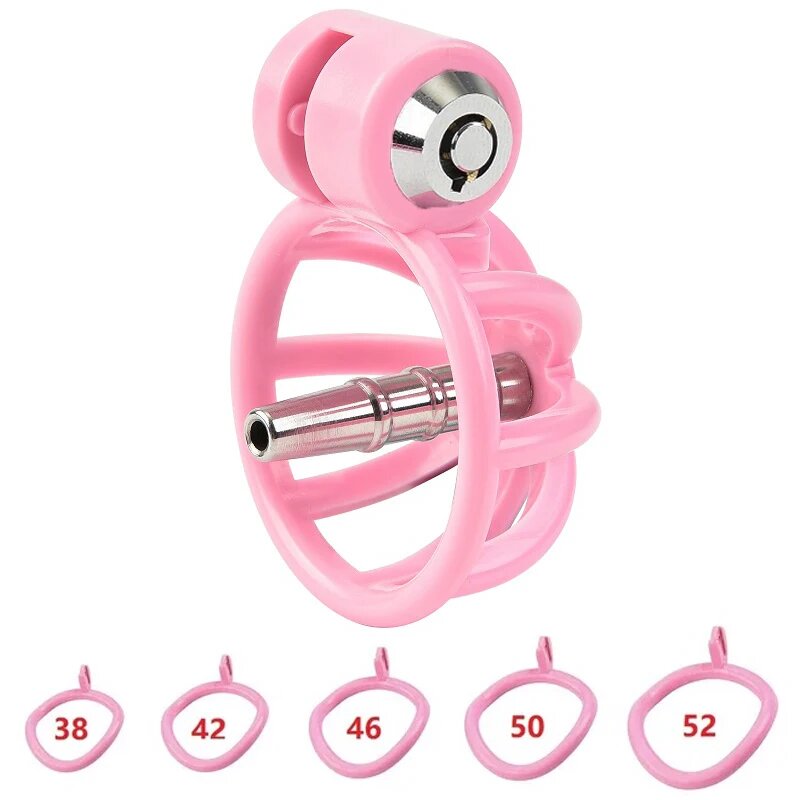 Клетка целомудрия Cage with penis plug, розовый