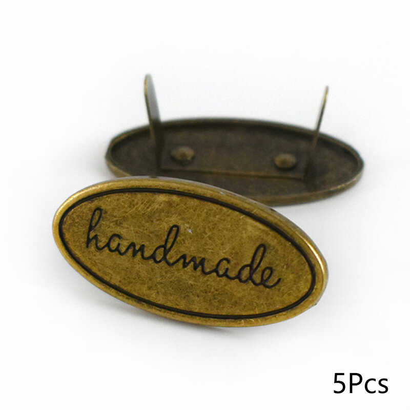 Декоративные бирки для рукоделия, комплект из 5 бирок нашивки для пришивания на вязаные и швейные изделия, украшение самодельных игрушек и интерьерных работ