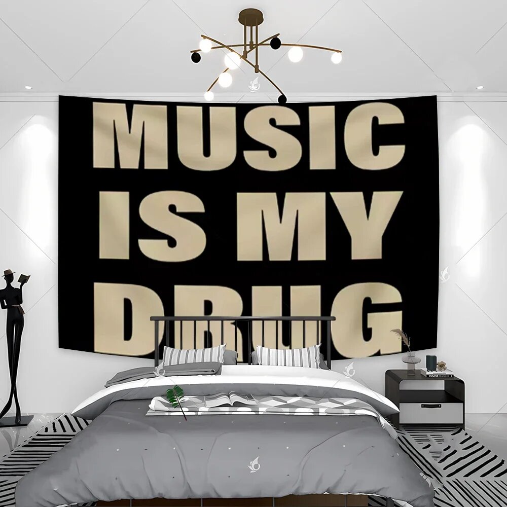 Гобелен "Funny Music Is My Drug" 100X150cm