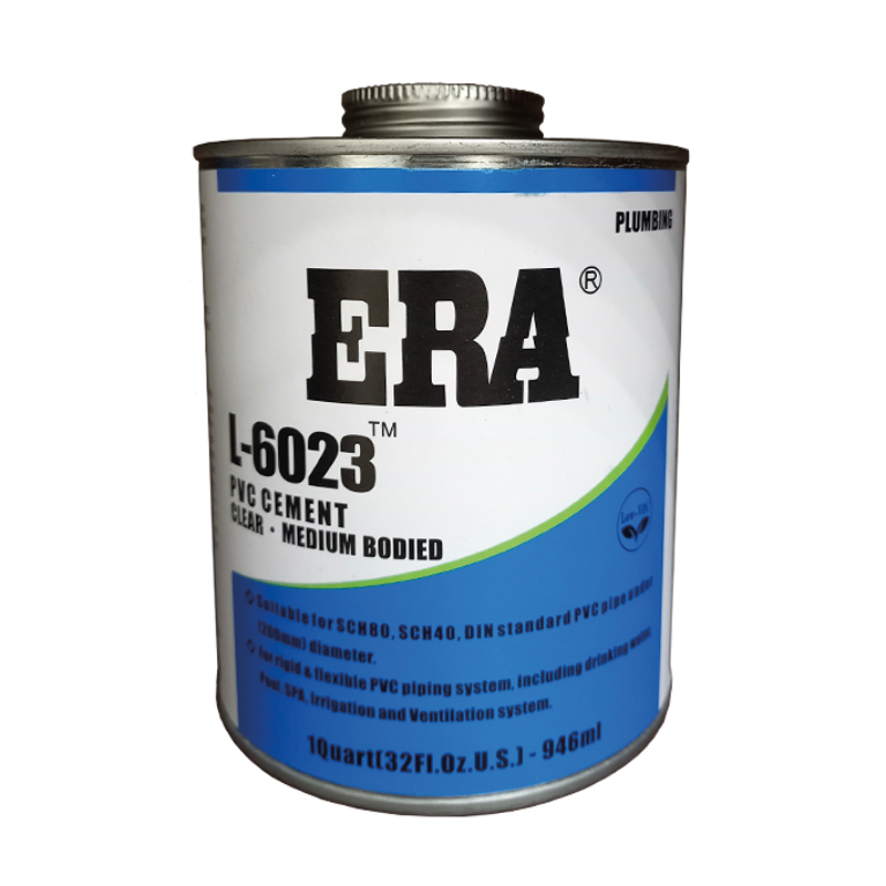 Клей Era 2013 для ПВХ, однокомпонентный, с кисточкой, жестяная банка, 946мл